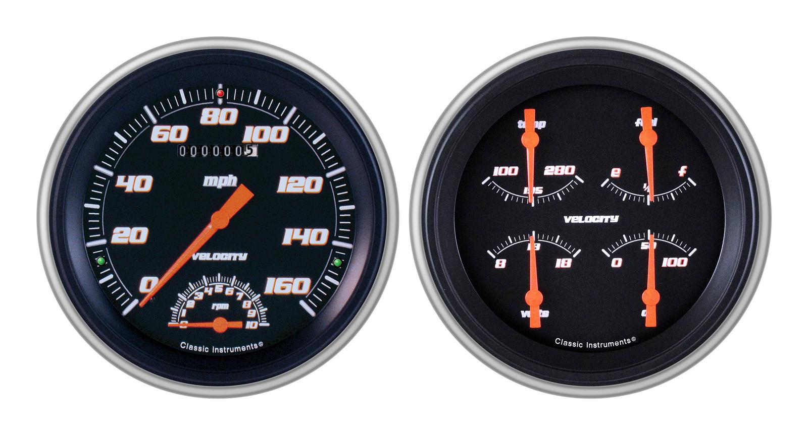 Classic Instruments Velocity Black 1951-52 Chevy Car Package LS ...